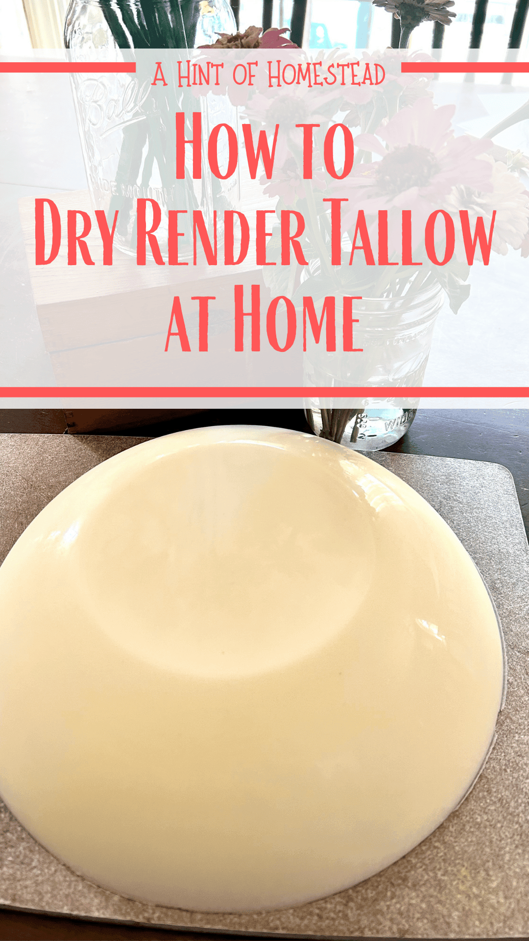 Learn How to Dry Render Beef Tallow at Home Tutorial - A Hint of Homestead