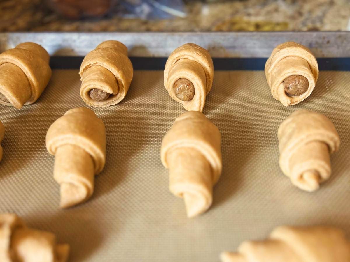 Pigs in a Blanket with Homemade Crescent Rolls - A Hint of Homestead