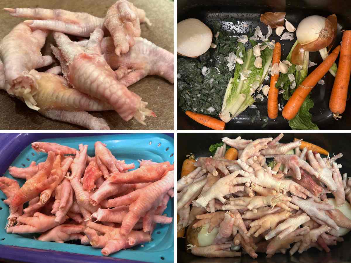 How to Make Homemade Gelatinous Chicken Foot Broth